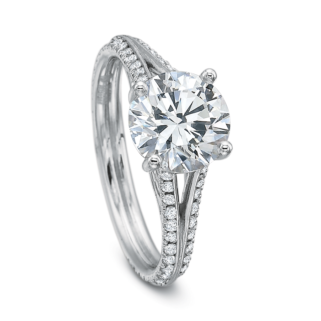 Buy the Diamond Engagement Ring Split Diamond Band at our Online Store ...